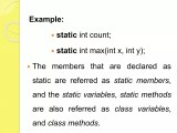 Static Members Java Pptx
