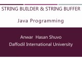 String Builder String Buffer Java Programming Pptx