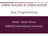 String Builder String Buffer Java Programming Pptx