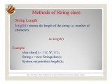 String Handling String Class Ppt
