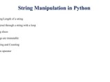 String Manipulation In Python Pptx