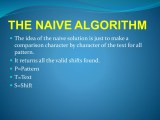 String Matching Algorithms The Naive Algorithm Pptx