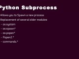 Python Subprocess Ppt