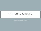 Python Substrings Pptx