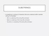 Python Substrings Ppt