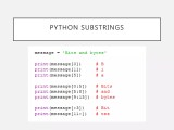 Python Substrings Ppt