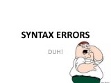 Syntax Errors Pptx