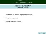 Technical Processing Section Ppt