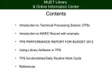 Technical Processing Section Ppt