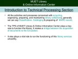 Technical Processing Section Ppt