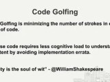 Teeing Up Python Code Golf Pptx