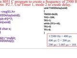 Timer Programming For 8051 Using Embedded C Pptx