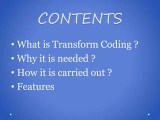 Transform Coding Pptx