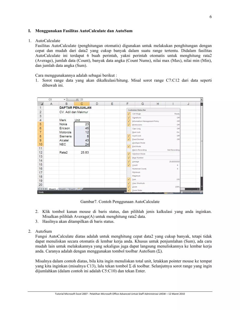 Tutorial Microsoft Excel 2007 Pdf - Minimal Pattern Collection - Mobile Quality