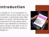 Understanding Keyerror In Python Causes And Prevention Ppt