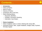 Introduction To Python Programming Language Ppsx