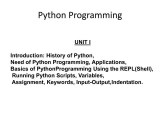 Python Programming Language Introduction Unit Pptx