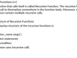 Recursion Syntax Types Example Program Pptx