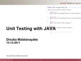Unit Testing With Java Ppt