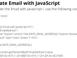 Validate Email With Javascript Pdf