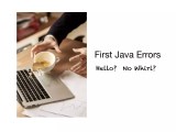Very Basic Java Errors Ppt
