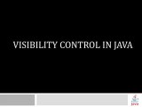Visibility Control In Java Pptx