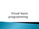 Visual Basic Programming Pptx