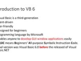 Introduction To Visual Basic 6 0 Pptx