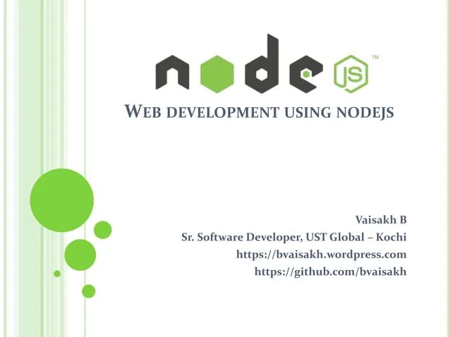 Node Js Ppt Web Development Internet - Download Professional Geometric Image | 4K