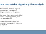 Whatsapp Group Chat Analysis Using Python Pptx