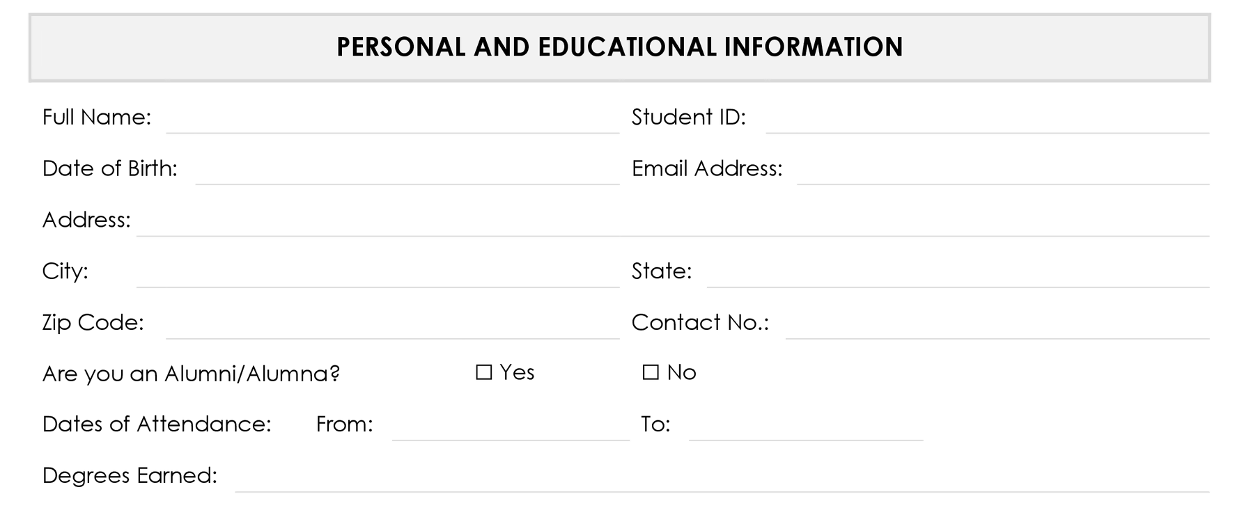 Free Transcript Request Form Template Wordlayouts