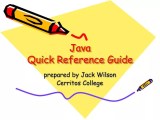 Ppt Java Quick Reference Guide Powerpoint Presentation Free Download