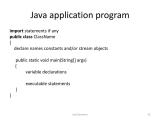 Ppt Java Program Structure Powerpoint Presentation Free Download