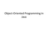 Ppt Object Oriented Programming In Java Powerpoint Presentation Free