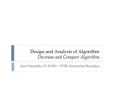 Ppt Design And Analysis Of Algorithm Decrease And Conquer Algorithm