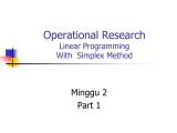 Ppt Operational Research Linear Programming With Simplex Method