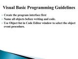Ppt Chapter 3 Introduction To Visual Basic Environment Powerpoint