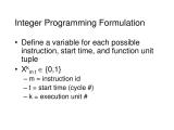 Ppt An Integer Programming Approach To Instruction Scheduling