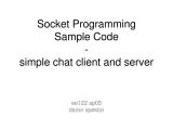 Ppt Socket Programming Sample Code Simple Chat Client And Server
