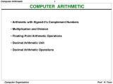 Ppt Computer Arithmetic Powerpoint Presentation Free Download Id