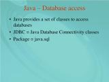 Ppt Java Database Access Powerpoint Presentation Free Download