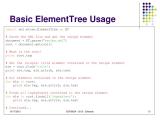 Ppt Understanding Xml And Elementtree Applications In Bioinformatics