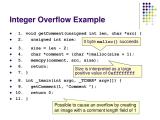 Ppt Understanding Integer Vulnerabilities In C C Security Risks