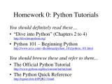 Ppt Introduction To Python Slides Referenced In Homework 0