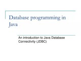 Ppt Database Programming In Java Powerpoint Presentation Free
