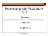 Ppt Programming With Visual Basic Net Powerpoint Presentation Free