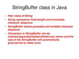 Ppt Stringbuffer Class In Java Powerpoint Presentation Free Download