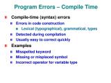Ppt Java Review 2 Errors Exceptions Debugging Powerpoint