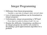 Ppt Integer Programming Powerpoint Presentation Free Download Id