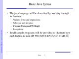 Ppt Basic Java Syntax Powerpoint Presentation Free Download Id 4426125